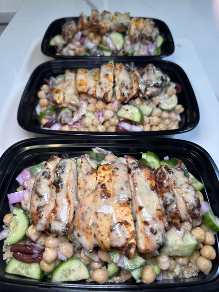 Quinoa Protein Bowl with Lemon Tahini Dressing • drmattcooks