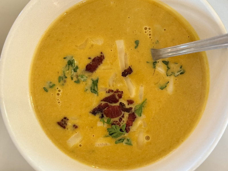 Pumpkin & Smoked Gouda Bisque • Our Recipe Books